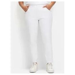 Jeansjeggings sheego, Damen, Gr. 46, Normalgr&ouml;&szlig;en, wei&szlig; (wei&szlig; denim), 98% Baumwolle, 2% Elasthan, unifarben, lang, Jeans