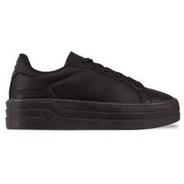 Plateausneaker Lotto, Damen, Gr. 42, schwarz, Synthetik, clean, Schuhe Plateausneaker, - mit raffinierter Plateausohle im Lagenlook