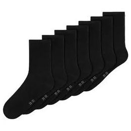 Socken name it "NKNSOCK 7P SOLID NOOS", Damen, Gr. 37-39, schwarz, Baumwollmischung, unifarben, Socken Socken
