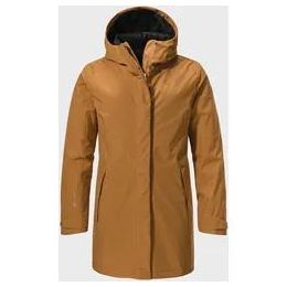Sch&ouml;ffel Parka SCH&Ouml;FFEL "Hiking Parka Style Froda WMS", Damen, Gr. 42, braun (4745, braun), Oberstoff: Aussenseite: 100% Polyester; (Membran: Polyester); Futter: 100% Polyester; Wattierung: 100% Polyester, regular fit, hoch geschlossener Ausschnitt, Jacken Parka