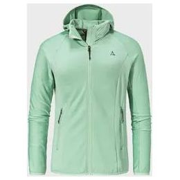 Sch&ouml;ffel Fleecejacke SCH&Ouml;FFEL "Fleece Hoody Style Cascata WMS", Damen, Gr. 42, gr&uuml;n (6305, gr&uuml;n), Oberstoff: 94% Polyester, 6% Elasthan, regular fit, hoch geschlossener Ausschnitt, Jacken Fleecejacke