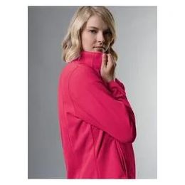 Fleecejacke TRIGEMA "TRIGEMA Taillierte Fleecejacke", Damen, Gr. XXL, koralle, 100% Polyester, Jacken Fleecejacke