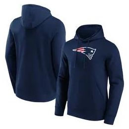 Kapuzenpullover Fanatics "Fanatics Hoodie New England Patriots Primary Logo Graphic", Damen, Gr. L, blau, 80% Baumwolle, 20% Polyester, Pullover Kapuzenpullover