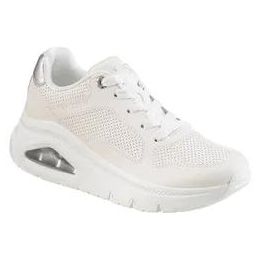 Sneaker Skechers "UNO ICON", Damen, Gr. 40, wei&szlig;, Leder, Schuhe Sneaker, Schn&uuml;rschuh, Freizeitschuh in bequemer Form