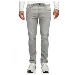 Straight-Jeans INDICODE "INValoy", Herren, Gr. 34, L&auml;nge 34, lt grau, Denim/Jeans, Obermaterial: 99% Baumwolle, 1% Elasthan, Abriebeffekte, regular fit, Jeans Straight-Jeans