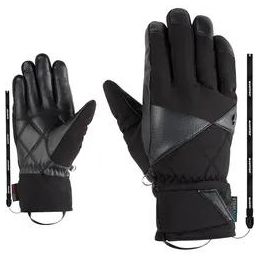 Skihandschuhe Ziener "KOANA-Z AS PR glove lady", Damen, Gr. 6,5, schwarz, Obermaterial: 100% Polyester; Innenseite: 100% Polyester; Futter: 100% Polyester; Futter 2: 100% Polyester; Wattierung: 100% Polyester, Handschuhe