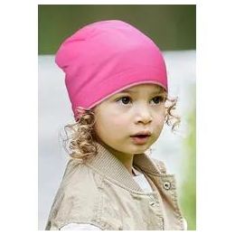 Beanie MaxiMo, M&auml;dchen, Gr. 57, pink, Baumwollmischung, M&uuml;tzen Beanie, UV-Schutz 50+ sch&uuml;tzt Kinder zuverl&auml;ssig vor Sonnenstrahlen