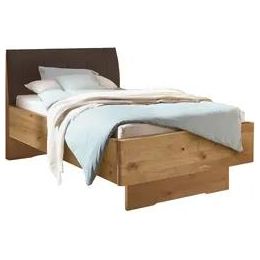 Holzbett Wiemann "Cardiff, Bettgestell, Bettrahmen, teilmassiv, mit Polsterkopfteil", bianco, eiche teilmassiv, B:120cm L:200cm, Betten, Fu&szlig;teil aus Massivholz, verschiedene Gr&ouml;&szlig;en