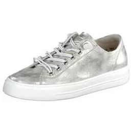 Sneaker Paul Green "Paul Green Sneaker Leder", Damen, Gr. 41, silber, Leder, Schuhe Sneaker
