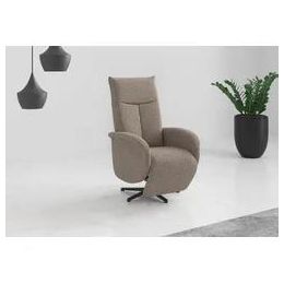 Sit & More TV-Sessel SIT & MORE "Glendale", cappuccino, B:75cm H:112cm T:82cm, 100% Polyester, Sessel, wahlweise mit Aufstehhilfe, 2 Motoren und Akku
