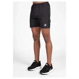 Shorts GORILLA WEAR, Herren, Gr. XL, US-Gr&ouml;&szlig;en, schwarz, 92% Polyester, 8% Elasthan, unifarben, Hosen Shorts, mit recycelten Materialien