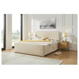 Boxbett OTTO HOME "Henno inkl. Bettkasten und Topper, Liegefl&auml;che 180x200cm", beige, B:182cm L:219cm, Komplettbetten, erh&auml;ltlich in hochwertigem Cord-Stoff und der Gr&ouml;&szlig;e 180x200 cm, Topseller