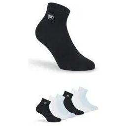 Kurzsocken Fila "UNISEX QUARTER PLAIN SOCKS", Herren, Gr. 35-38, blau (sky), Materialmix, unifarben, normal, Socken, mit Logo-Schriftzug