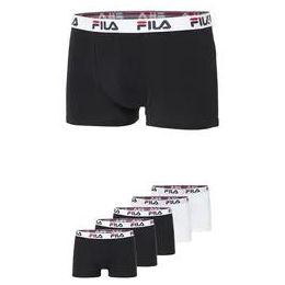 Boxer Fila "MAN BOXER SHORTS", Herren, Gr. XL, 3x schwarz, 2x wei&szlig;, Obermaterial: 95% Baumwolle, 5% Elasthan, k&ouml;rpernah, Unterhosen, mit Logobund