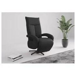 Sit & More TV-Sessel SIT & MORE "Amica, inkl. Kopfteilverstellung & Drehfunktion", schwarz, B:74cm H:112cm T:82cm, Sessel, wahlweise mit 2 Motoren, Akku und Aufstehhilfe
