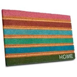Fu&szlig;matte Hanse Home "Mix Mats Kokos Colorful Stripes, T&uuml;rmatte", bunt, B:45cm H:15mm L:75cm, Kokos, Teppiche, Fu&szlig;matte, Strapazierf&auml;hig, pflegeleicht, robust, wetterfest, UV-best&auml;ndig