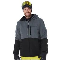 Skijacke Killtec "KSW 280 MN SKI JCKT", Herren, Gr. L, stahlgrau, Obermaterial: 100% Polyester;Futter: 100% Polyamid;F&uuml;llung: 100% Polyester, Jacken Skijacke, Wasserdichte Herrenjacke mit Schneefang und Teflon EcoEliteTM