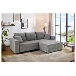 Jockenh&ouml;fer Ecksofa JOCKENH&Ouml;FER GRUPPE "Elmau XL L-Form, B: 261 cm", grau, B:261cm T:90cm, Korpus: 100% Polyester;Kissen: 100% Polyester, Sofas, Ecksofa, mit Bettfunktion, Bettkasten & 2 Zierkissen