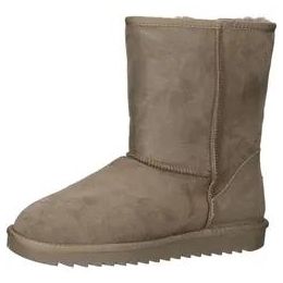 Stiefelette Ara "Ara Stiefelette Veloursleder", Damen, Gr. 40, grau (taupe), Veloursleder, Schuhe Stiefelette
