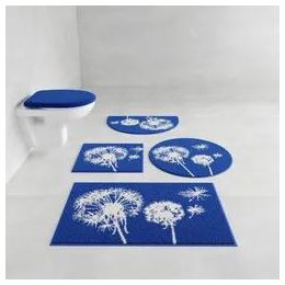Badematte Grund "Pusteblume, Badvorleger, Badezimmer Teppich, sehr weich", blau, H:20mm, Polyacryl, Badematten, Badematte, weiche Haptik, auch als 2-teiliges Set erh&auml;ltlich, Made in Europe