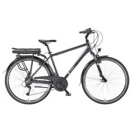 E-Bike Telefunken "E-Trekking Expedition XT485 Herren" Gr. 48, grau (anthrazit, schwarz), Elektrofahrr&auml;der, 48cm, 28 Zoll (71,12cm), Pedelec, Elektrofahrrad, Trekkingrad, Herren, innerhalb StVZO, 28 Zoll