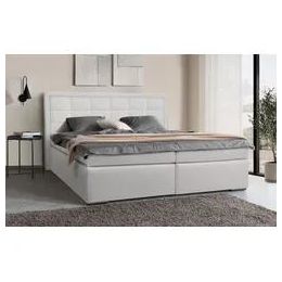 Boxspringbett Collection AB "30 Jahre Jubil&auml;ums-Modell Athena", wei&szlig;, B:193cm L:208cm, Holzwerkstoff, Spanplatte, Komplettbetten, Boxspringbett, in H2,H3 & H4, wahlweise mit LED-Leiste