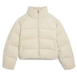 Winterjacke Puma "Wardrobe Essentials Cord-Pufferjacke Damen", Damen, Gr. L, alpine snow wei&szlig;, Obermaterial: 100% Baumwolle. Futter: 100% Polyester. F&uuml;llung: 100% Polyester. Seitentasche &ndash; Unten: 100% Polyester, Jacken Winterjacke