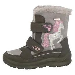 Winterstiefel Lurchi "Kanani-SYMPATEX Blinkschuh", Damen, Gr. 29, gr&uuml;n (oliv, taupe), Lederimitat, Textil, Schuhe Winterstiefel, Winterboots mit Blinkfunktion, Gr&ouml;&szlig;enschablone zum Download