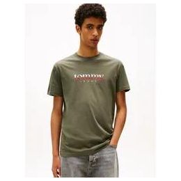 Tommy Hilfiger T-Shirt TOMMY JEANS "aus Jersey mit Logo", Herren, Gr. 3XL, gr&uuml;n (pewter gr&uuml;n), Single Jersey, Obermaterial: 100% Baumwolle, regular fit normal, Shirts T-Shirt