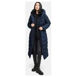 Winterjacke Marikoo "Pakoraa", Damen, Gr. XL, navy, Obermaterial: 100% Polyester; Futter: 100% Polyester; Wattierung: 100% Polyester; &Auml;rmelfutter: 100% Polyester, Jacken Winterjacke, extra langer Winter Mantel mit abnehmbaren Innenteil