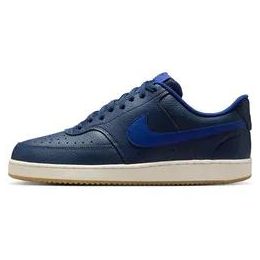 Sneaker Nike SPORTSWEAR "COURT VISION LOW", Herren, Gr. 40, midnight navy, deep royal blau, sail, Leder, Synthetik, Schuhe Sneaker