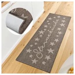 K&uuml;chenl&auml;ufer Hanse Home "Sternek&uuml;che", braun, B:62cm H:5mm L:150cm, Polypropylen (PP), Teppiche, L&auml;ufer, Rutschfest, K&uuml;chenteppich, K&uuml;che, Teppich, Pflegeleicht, Flur