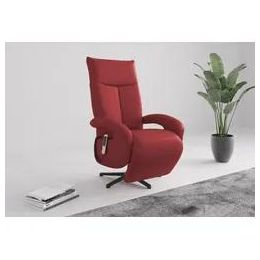Sit & More TV-Sessel SIT & MORE "Amica, inkl. Kopfteilverstellung & Drehfunktion", rot (feuerrot), B:74cm H:112cm T:82cm, Sessel, wahlweise mit 2 Motoren, Akku und Aufstehhilfe