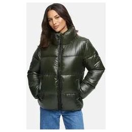 Winterjacke Marikoo "Hazalee", Damen, Gr. 3XL, schwarz olive, Obermaterial: 100% Polyester; Futter: 100% Polyester; Wattierung: 100% Polyester; &Auml;rmelfutter: 100% Polyester, Jacken Winterjacke, mit leicht gl&auml;zendem Obermaterial und hohem Kragen