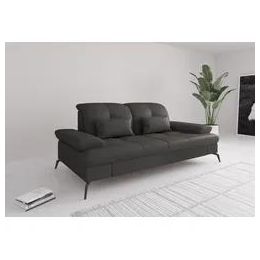 Sit & More 3-Sitzer SIT & MORE "Amica, inkl. Sitztiefenverstellung und Armteilverstellung", anthrazit, B:212cm H:90cm T:122cm, Sofas, wahlweise mit Kopfteilverstellung und Bettfunktion