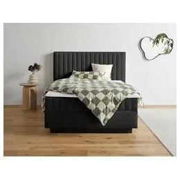 Boxbett HOMSY BY ANA JOHNSON "Moonio inkl. Bettkasten", schwarz, B:167cm L:214cm, Komplettbetten, erh&auml;ltlich in verschiedenen Breiten und H&auml;rtegraden