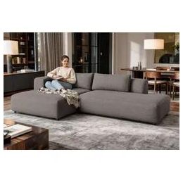 Ecksofa OTTO HOME "TIARRA Design-Sofa mit Ottomane recht/links bestellbar, Breite 287 cm", taupe, B:287cm H:76cm T:168cm, 100% Polyester, Sofas, Ecksofa, L-Form mit hochelastischer Schaum und Wellenunterfederung