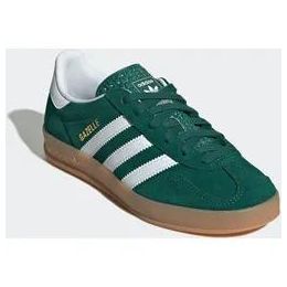 Sneaker Adidas ORIGINALS "GAZELLE INDOOR F&Uuml;R KINDER", M&auml;dchen, Gr. 38,5, collegiate gr&uuml;n, cloud wei&szlig;, gum 2, Leder, Synthetik, Schuhe Sneaker, f&uuml;r Kinder & Jugendliche