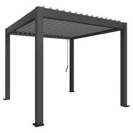 Pergola BioHort "3x3 m, verschiedene Farben", grau (dunkelgrau, metallic), B:312cm T:312cm, Pergolen, 312x312x264 cm, ausgezeichnet mit dem Red Dot Design Award