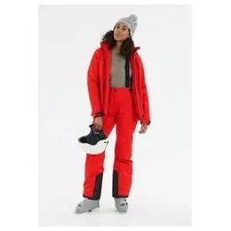 Skihose WHISTLER "YARRA", Damen, Gr. 34, EURO-Gr&ouml;&szlig;en, rot (rot, schwarz), 94% Polyester, 6% Elasthan, mehrfarbig, lang, Hosen Skihose, mit wasserdichter 3-Lagen-Membran