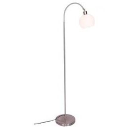 Salesfever Stehlampe "Pepe", wei&szlig; (wei&szlig;, chromfarben), 1, &Oslash; 20cm H: 153cm, Leuchten, Gestell aus Metall, Stehlampe