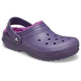 Clog Crocs "Kids Classic Lined Clog", Kinder, Gr. 37, lila nightshade, CrosliteTM, Schuhe Clog, Hausschuh, Pantoffel, Schlappen mit Warmfutter