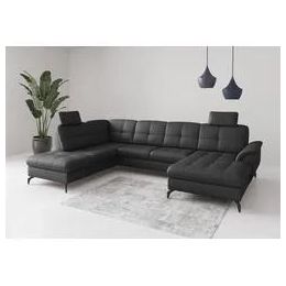 Sit & More Wohnlandschaft SIT & MORE "Zora", schwarz, T:212cm, Sofas, Wohnlandschaft