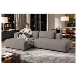 Ecksofa OTTO HOME "TIARRA Design-Sofa mit Ottomane recht/links bestellbar, Breite 287 cm", taupe, B:287cm H:76cm T:168cm, 100% Polyester, Sofas, Ecksofa, L-Form mit hochelastischer Schaum und Wellenunterfederung