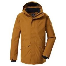Parka Killtec "KOW 85 MN PRK", Herren, Gr. XXL, braun (cognac), Obermaterial: 100% Polyester;Futter: 100% Polyester;F&uuml;llung: 100% Polyester, Jacken Parka, Wasser- und winddicht, atmungsaktiv, abnehmbare Kapuze, PFAs-frei