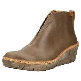 Keilstiefelette El Naturalista "El Naturalista Stiefelette Leder", Damen, Gr. 40, stone, Leder, Schuhe