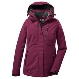 Outdoorjacke Killtec "KOW 170 KG WMN JCKT", Damen, Gr. 20, dunkelros&eacute;, Obermaterial: 100% Polyester;Futter: 100% Polyester;F&uuml;llung: 100% Polyester, Jacken Outdoorjacke, Damen Funktionsjacke: wasserdicht, atmungsaktiv, abnehmbare Kapuze