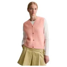 Marc O'Polo V-Ausschnitt-Pullover MARC O'POLO DENIM "aus Schurwolle-Alpakawolle-Mix", Damen, Gr. XL, rosa (rose powder), Obermaterial: 33% Polyamid, 32% Alpaka, 32% Schurwolle, 3% Elasthan, unifarben, V-Ausschnitt, Pullover