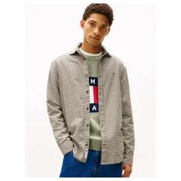 Tommy Hilfiger Langarmhemd TOMMY JEANS "TJM OXFORD CHECK", Herren, Gr. 3XL, N-Gr, gr&uuml;n (pewter gr&uuml;n check), Web, Obermaterial: 100% Baumwolle, regular fit, Hemden, regular fit, Karohemd, Button-down-Kragen