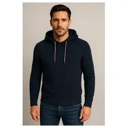 Jack & Jones Kapuzenpullover JACK & JONES "JJLINK KNIT HOODIE", Herren, Gr. S, blau (sky captain), Strick, Obermaterial: 74% Polyacryl, 26% Baumwolle, unifarben, regular fit normal, Pullover Kapuzenpullover